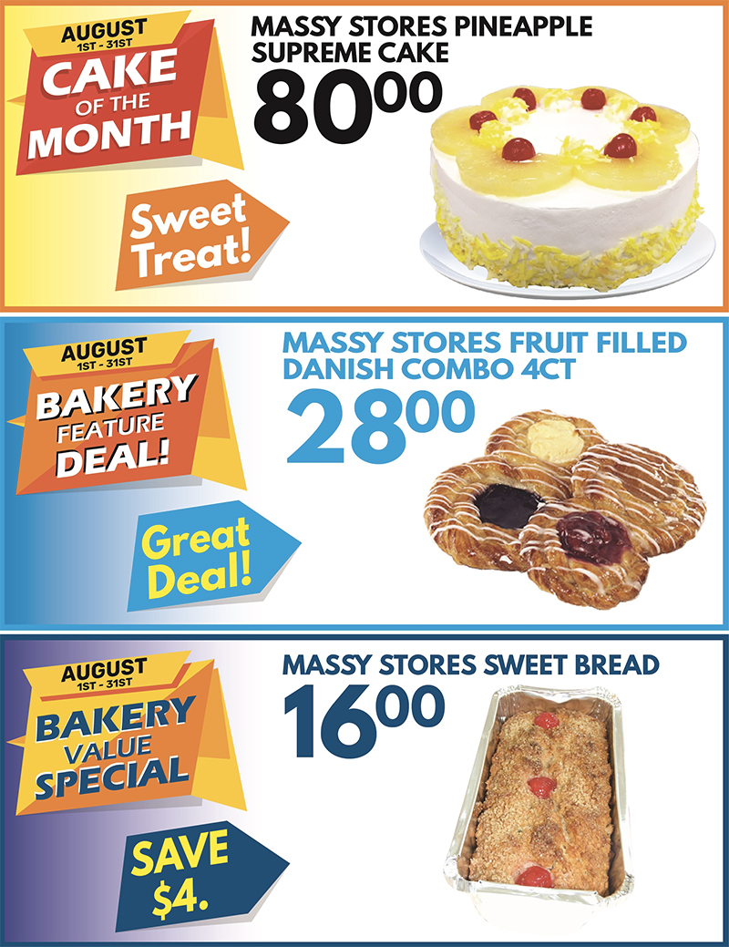 August Bakery Deals - Massy Stores