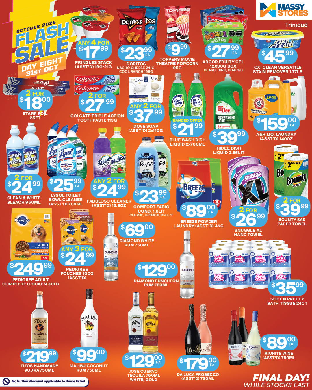Flash Sale Day 8 - Oct. 31st - Massy Stores